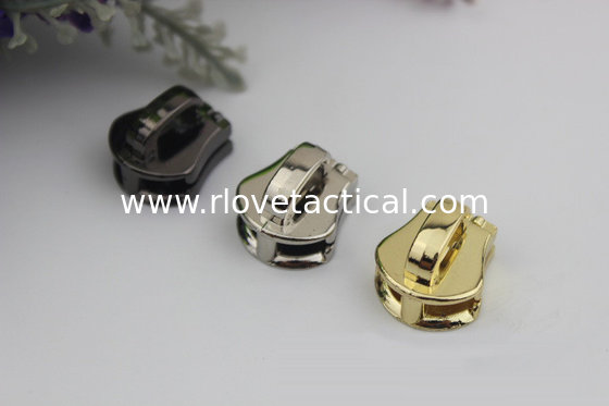Multi-function metal zinc alloy light gold bag hardware 10# slider for zipper