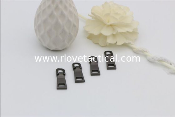 Design zinc alloy matte gunmetal color can activity square shape zipper puller metal with slider 3#