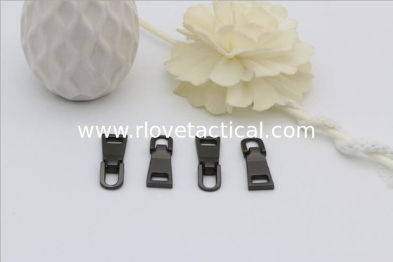 Design zinc alloy matte gunmetal color can activity square shape zipper puller metal with slider 3#