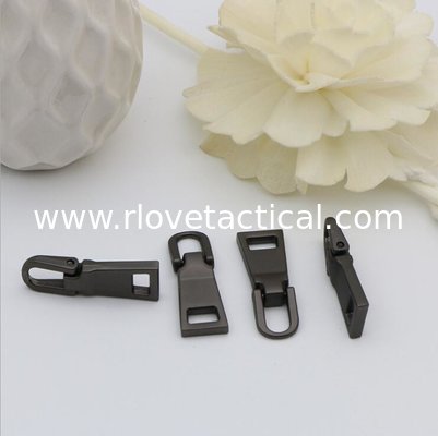 Design zinc alloy matte gunmetal color can activity square shape zipper puller metal with slider 3#