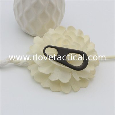 Top quality zinc alloy matte gunmetal color 38.4 mm oval shaped zipper puller design for clothing