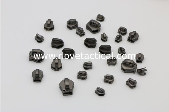 High level all kinds of size metal handbag hardware zinc alloy zipper sliders with gunmetal color