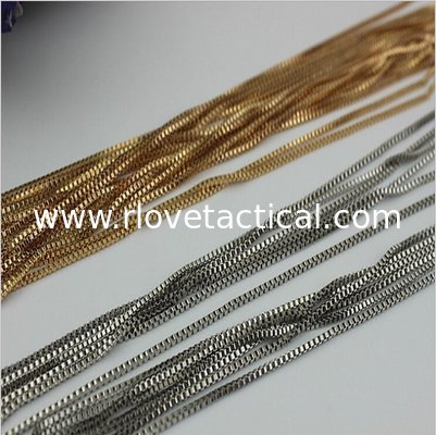 Wholesale fashion 2 mm width decorative iron gold & nickel metal chains for bags