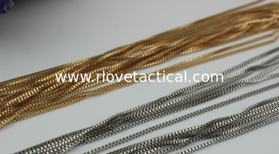 Wholesale fashion 2 mm width decorative iron gold & nickel metal chains for bags