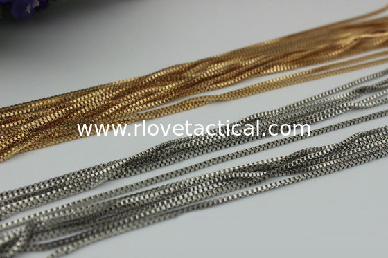 Wholesale fashion 2 mm width decorative iron gold & nickel metal chains for bags
