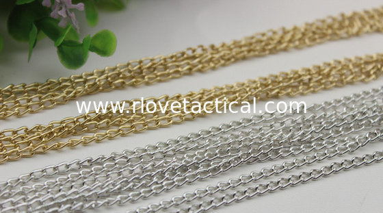Handbag hardware 3 mm width iron material gold detachable metal purse chains