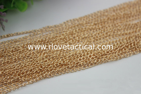 Cheap small 3 mm width iron gold decorative bag accessories metal shoulder chains for handbags