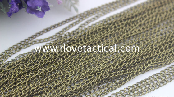 Cheap small 3 mm width iron gold decorative bag accessories metal shoulder chains for handbags
