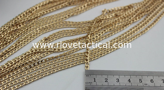 Cheaper iron material 3 mm width gold adjustable metal bag accessories metal chain for handbags