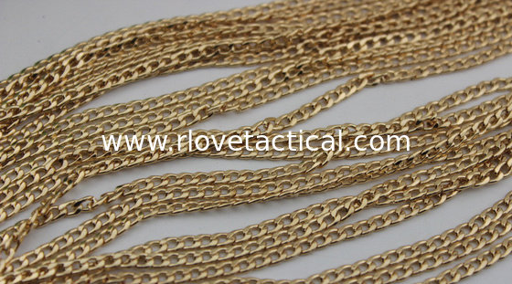Cheaper iron material 3 mm width gold adjustable metal bag accessories metal chain for handbags