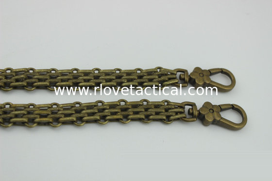 New product design zinc alloy snap hooks match 120 mm iron material gold chain for bag