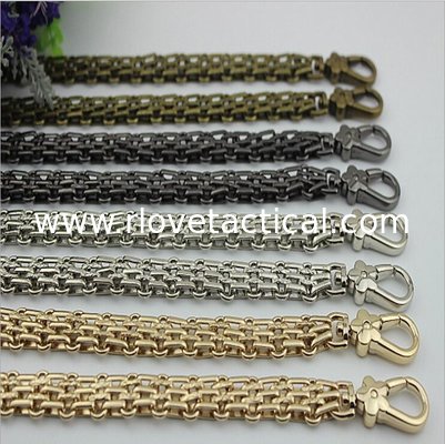 New product design zinc alloy snap hooks match 120 mm iron material gold chain for bag