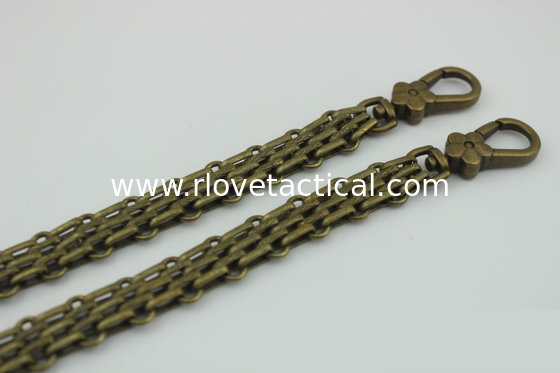 New product design zinc alloy snap hooks match 120 mm iron material gold chain for bag
