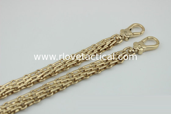 New product design zinc alloy snap hooks match 120 mm iron material gold chain for bag