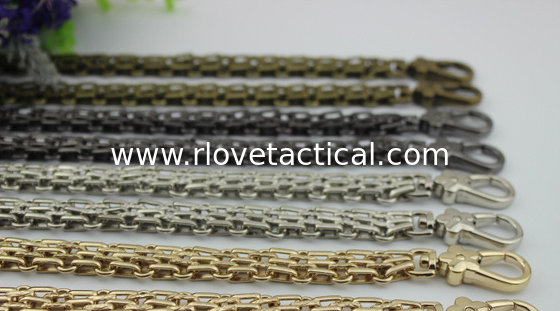 New product design zinc alloy snap hooks match 120 mm iron material gold chain for bag