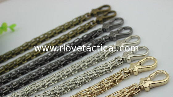New product design zinc alloy snap hooks match 120 mm iron material gold chain for bag