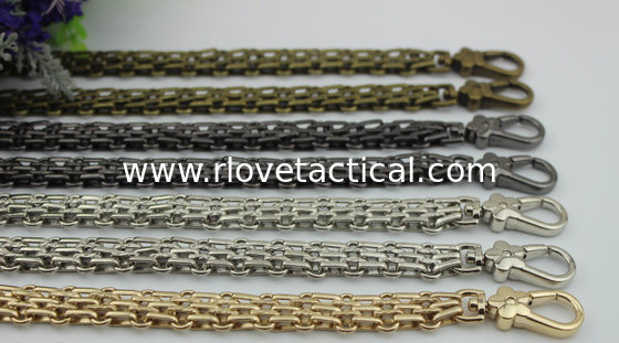 New product design zinc alloy snap hooks match 120 mm iron material gold chain for bag