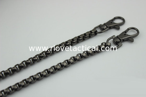 Good quality zinc alloy snap hooks match with iron 120 mm length gold chain for bag