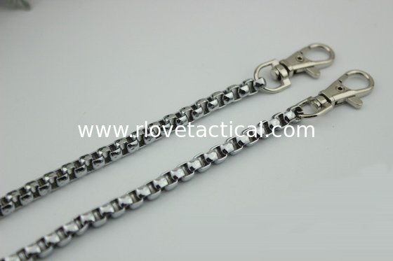 Good quality zinc alloy snap hooks match with iron 120 mm length gold chain for bag