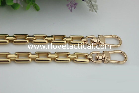Hot selling zinc alloy light gold 120 mm length clutch bag chain for strap