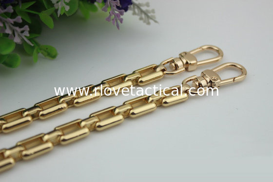 Hot selling zinc alloy light gold 120 mm length clutch bag chain for strap