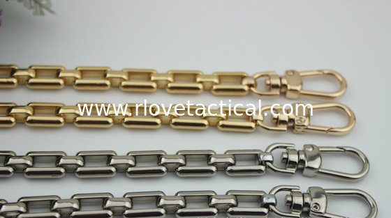 Hot selling zinc alloy light gold 120 mm length clutch bag chain for strap