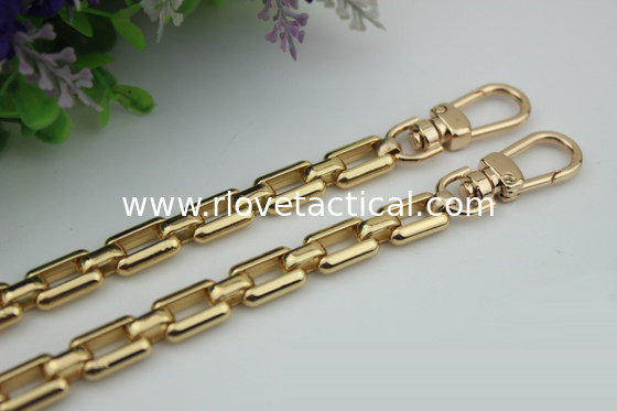 Hot selling zinc alloy light gold 120 mm length clutch bag chain for strap
