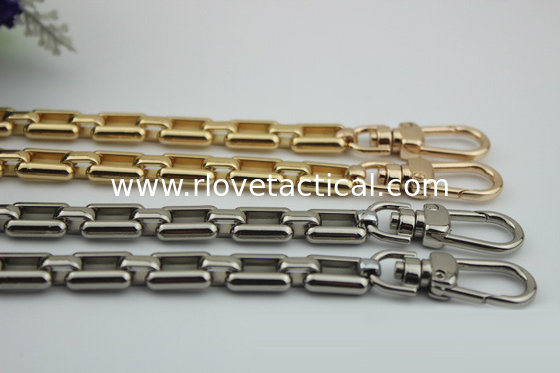 Hot selling zinc alloy light gold 120 mm length clutch bag chain for strap