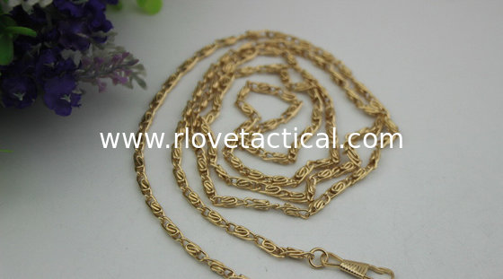Customized factory reasonable price 3 color 120 mm iron metal chain cross body bag with snap hooks