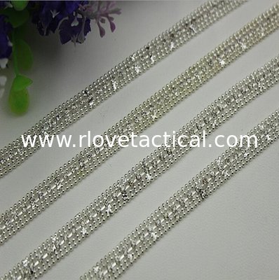 Bag hardware custom iron diamond decorative width 9 mm silver color metal bag chain