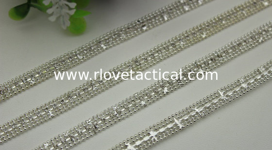 Bag hardware custom iron diamond decorative width 9 mm silver color metal bag chain
