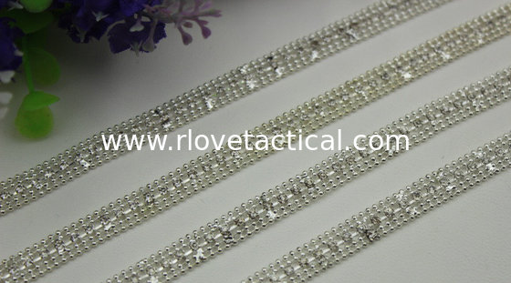 Bag hardware custom iron diamond decorative width 9 mm silver color metal bag chain