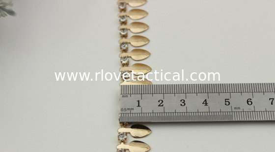 Fine products bag hardware gold leaf diamond decorative iron bag metal chain