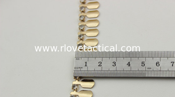 Custom ladies handbag diamond hardware gold metal chain for handle bag