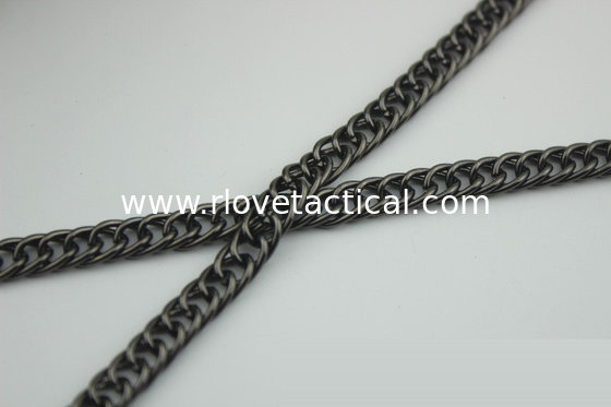 Innovative design top quality iron material bag hardware 7 mm width light gold double metal chains for handbags