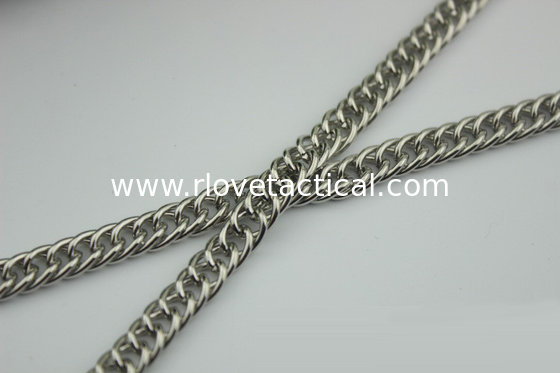 Innovative design top quality iron material bag hardware 7 mm width light gold double metal chains for handbags
