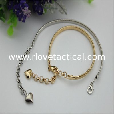 Universal fashion 129 mm length iron material light gold women shoes metal chain buckle with hooks