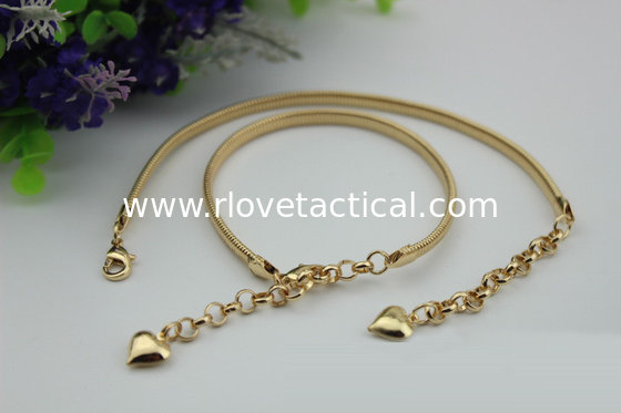 Universal fashion 129 mm length iron material light gold women shoes metal chain buckle with hooks