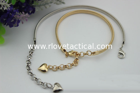 Universal fashion 129 mm length iron material light gold women shoes metal chain buckle with hooks
