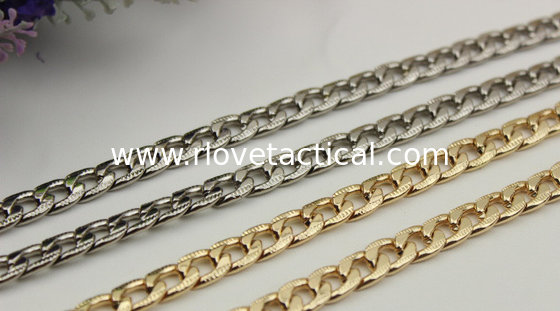 Widespread sale good quality 90 mm length iron material flat shape gold metal chain for lanyard