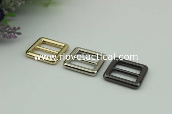Metal hardware 20 mm light gold slider adjuster metal buckles for luggage bags