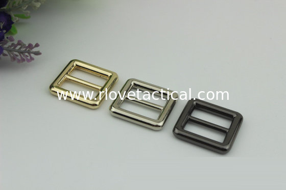 Metal hardware 20 mm light gold slider adjuster metal buckles for luggage bags
