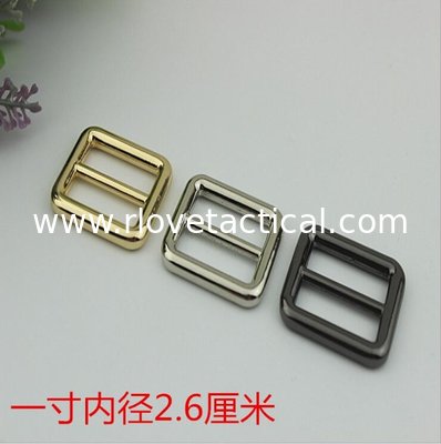 Personalized fashion nickel free light gold 26 mm bag metal slide buckles for leather