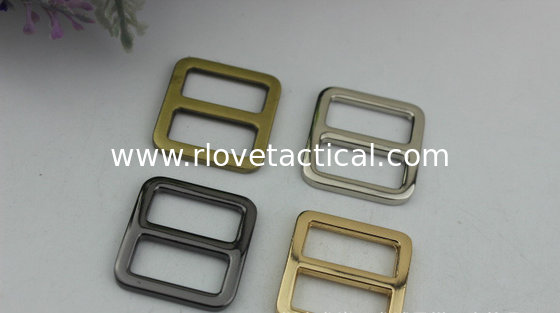 High quality 20 mm nickel color flat shape adjustable metal slide buckles for handbags