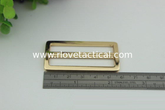 China manufacturer 50 mm nickel color bag adjuster slide strap metal tri-glide buckle