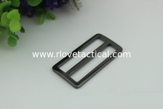 China manufacturer 50 mm nickel color bag adjuster slide strap metal tri-glide buckle