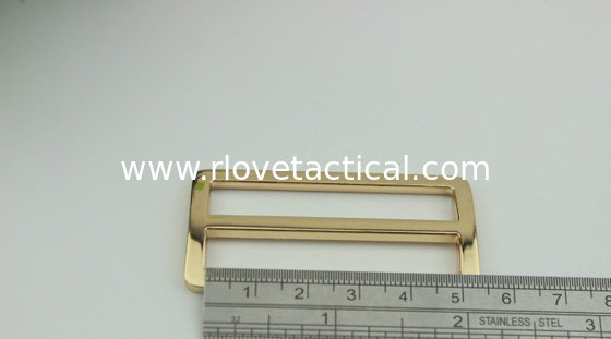 China manufacturer 50 mm nickel color bag adjuster slide strap metal tri-glide buckle