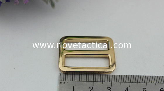 High end zinc alloy 32 mm light gold metal adjustable slide buckles for handbags