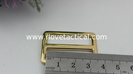 High end zinc alloy 32 mm light gold metal adjustable slide buckles for handbags