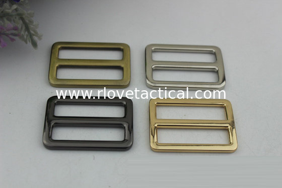 High end zinc alloy 32 mm light gold metal adjustable slide buckles for handbags